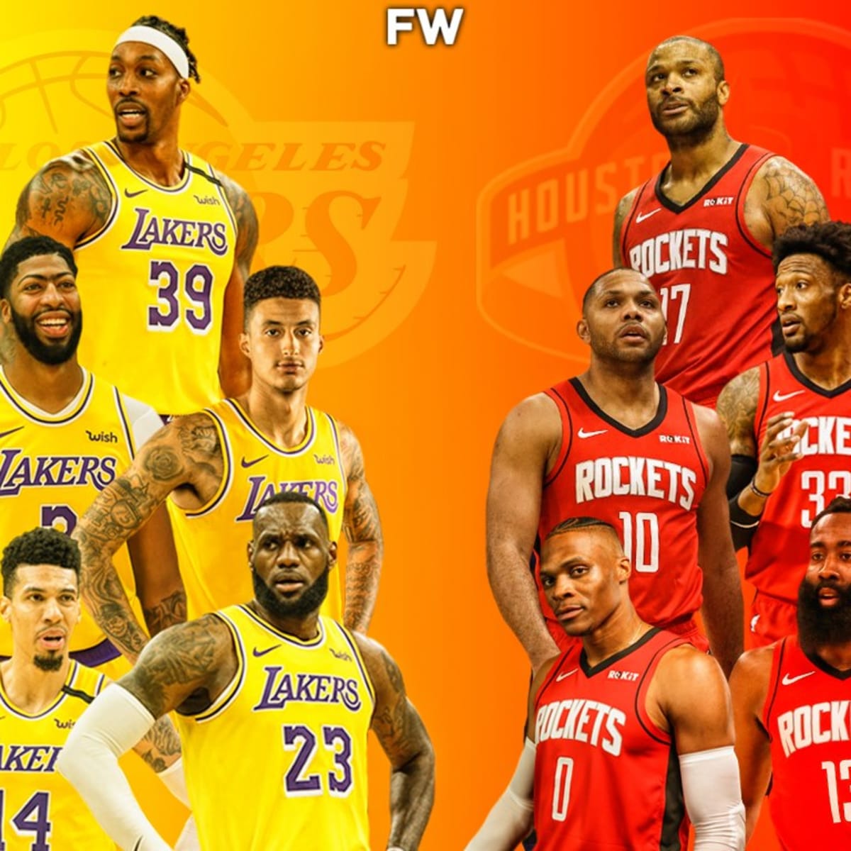 The Full Comparison Los Angeles Lakers vs. Houston Rockets Fadeaway World