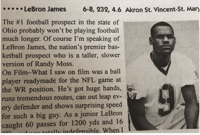 LeBron James Reveals Why He Stopped Playing Football In High School ... LeBron James Reveals Why He Stopped Playing Football In High School ...