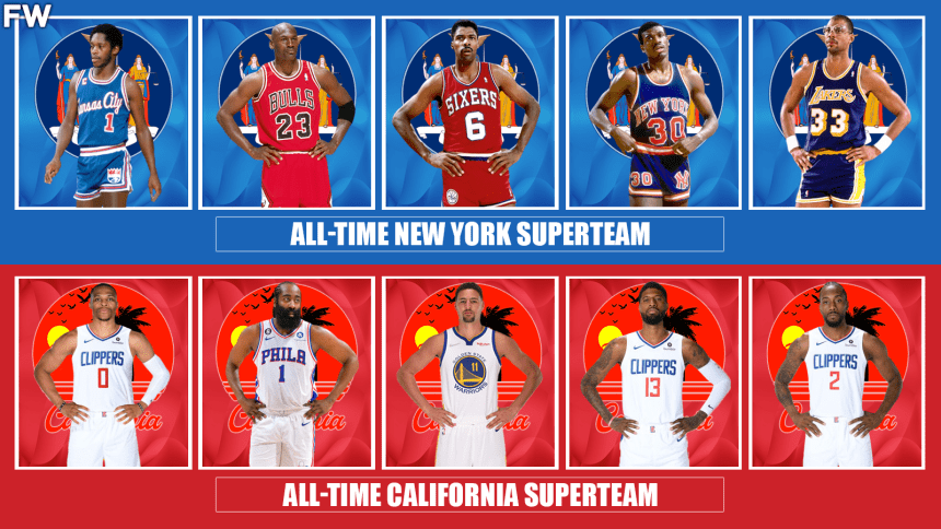 All Time New York Superteam Vs All Time California Superteam Who Would Win In A 7 Game Series 
