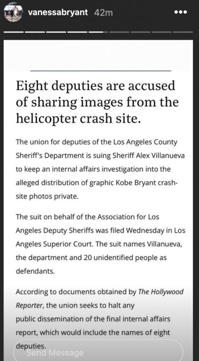 Vanessa Bryant Hits Back At La County Sheriff Over Lebron James
