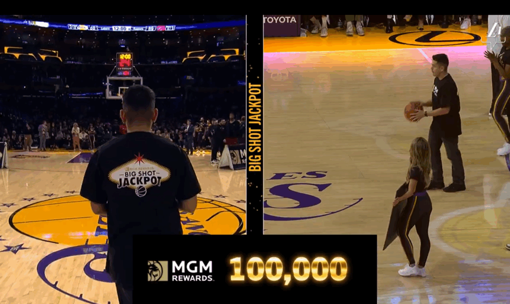 Lakers Fan Hits A Half-Court Shot For $100K - Fadeaway World