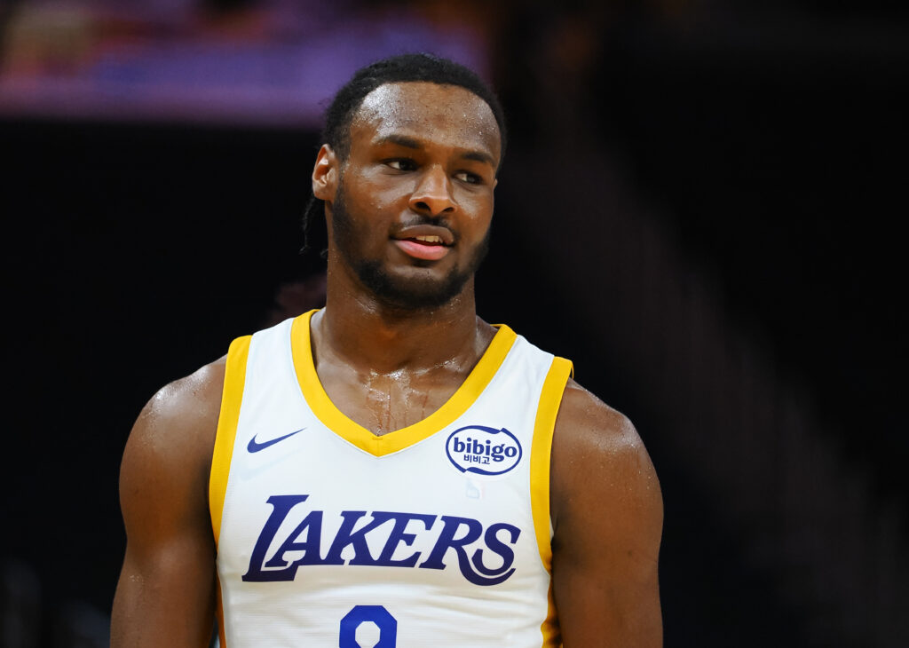 Bronny James Fell Down After Being Hit With An Ankle Breaker In Summer ...