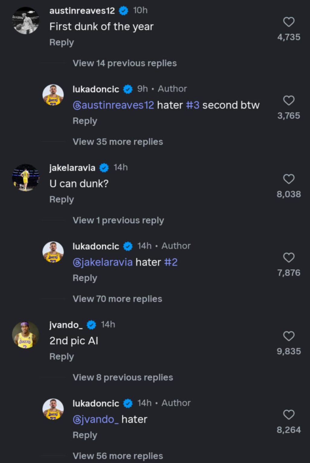 Austin Reaves, Jake LaRavia And Jarred Vanderbilt Troll Luka Doncic ...